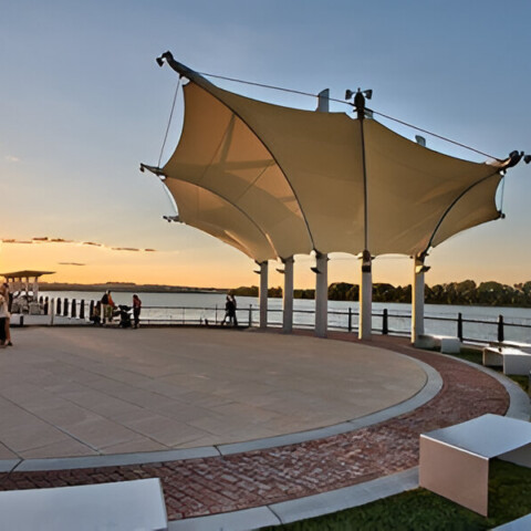 Smothers Park Tensile Canopy Structure - Fabric Architecture